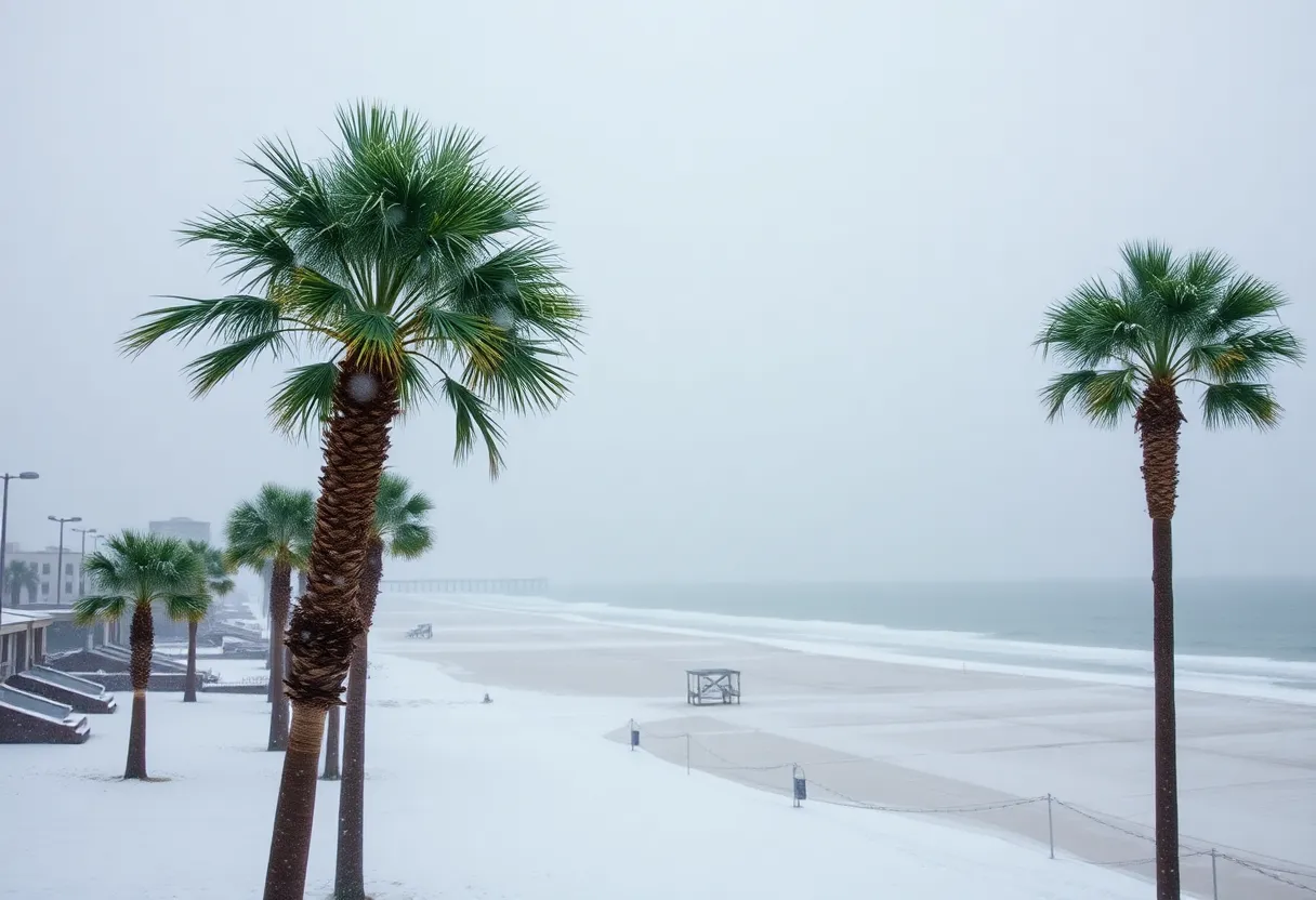 Rare Sea Effect Snow in Jacksonville